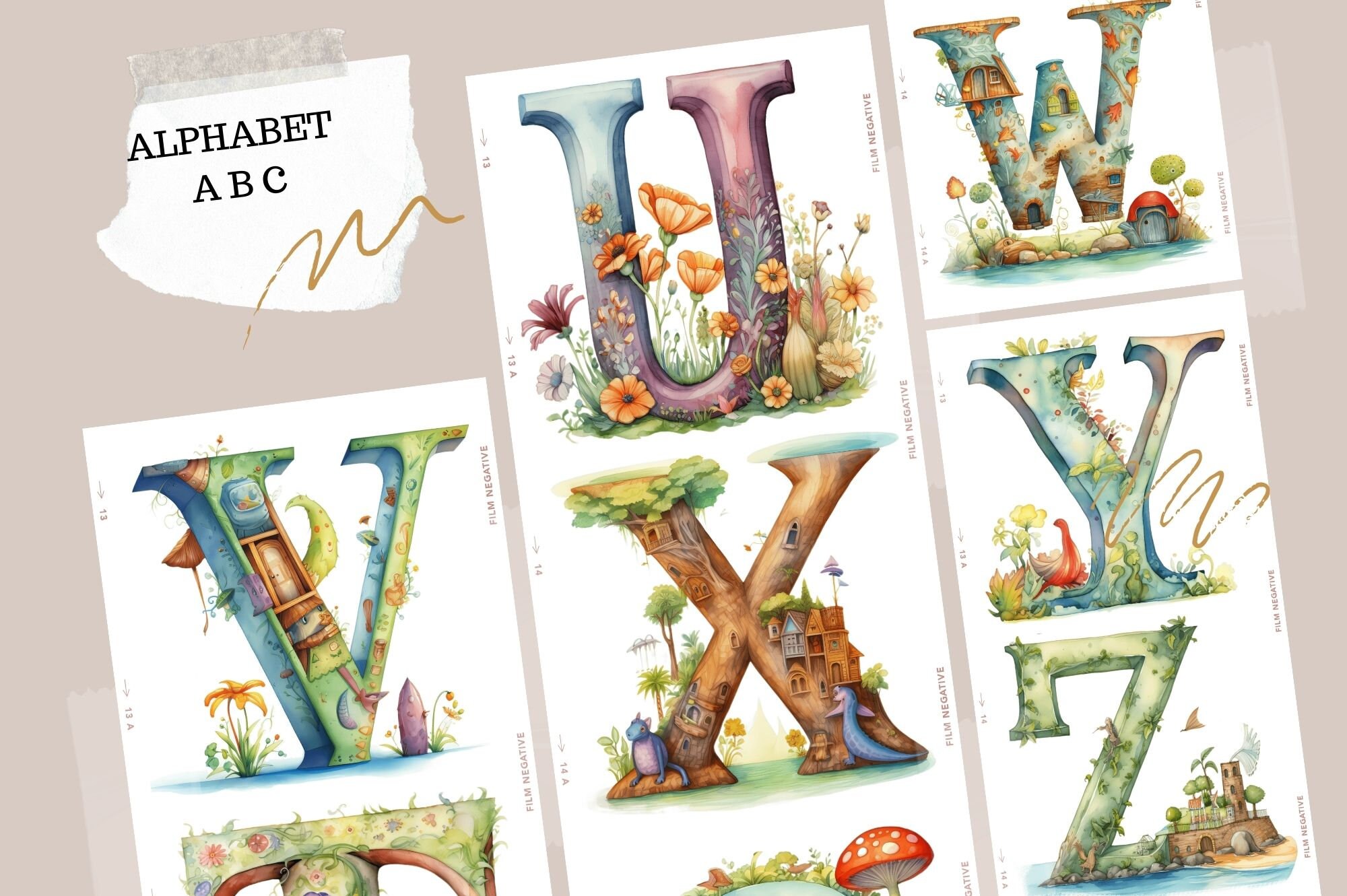 Alphabet Magical Kingdom, Whimsical Fantasy Alphabet, Fairy Tale ...