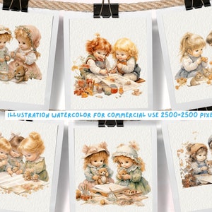 Cartoon Happy Children Playing With Draw a Picture Clipart. Cute ...