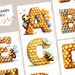 Honey Bee Clipart: Honeycomb Doodle Alphabet (PNG) - Etsy