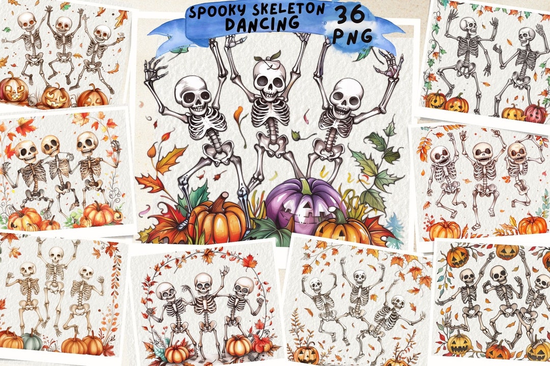 Skeleton Halloween Clipart, Dancing Skeleton, Skeleton Dancing ...