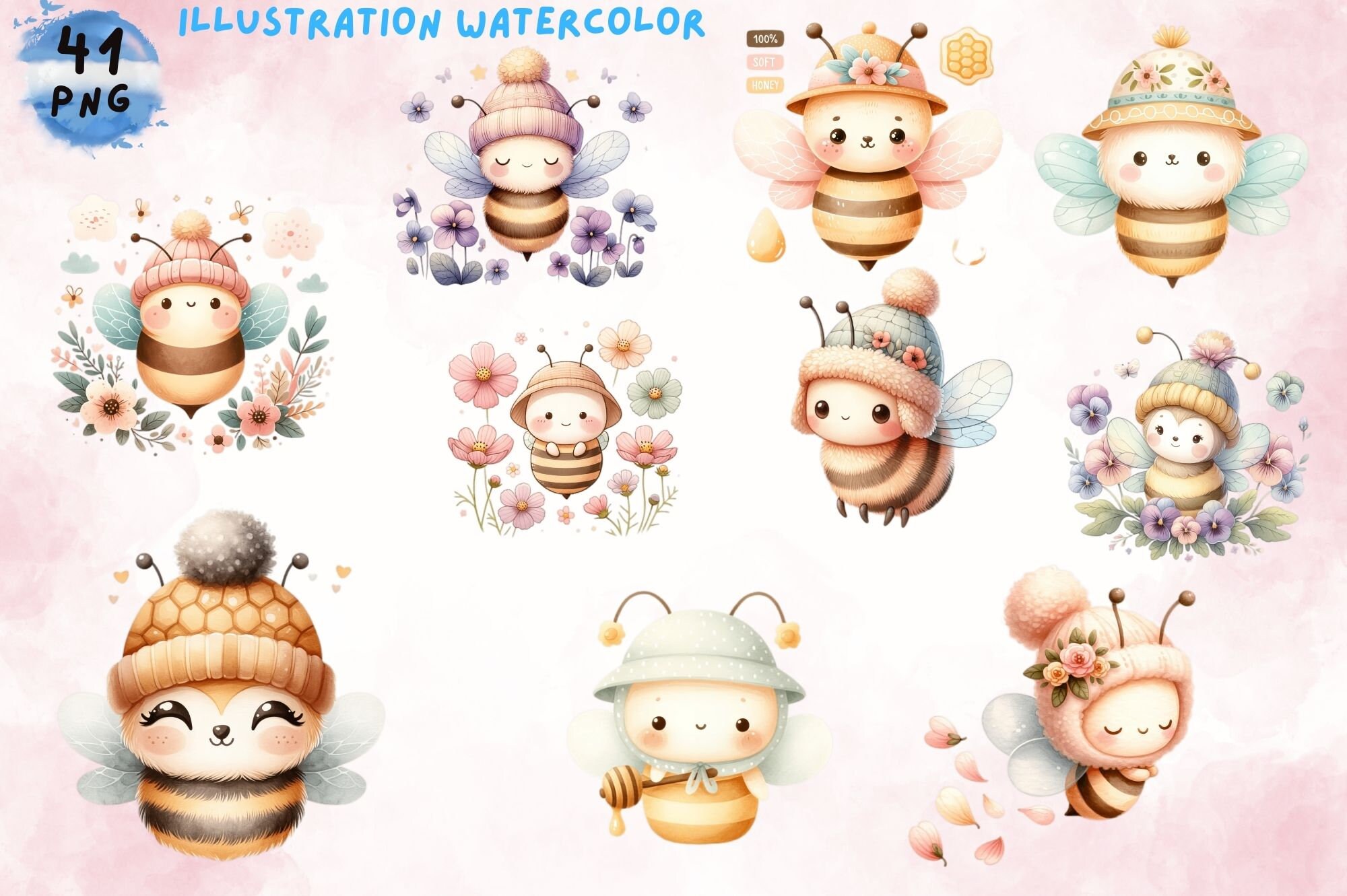 Honeybee, Cute Bee Clipart, Honey Bee Animals Bee PNG, Bee Daisy ...