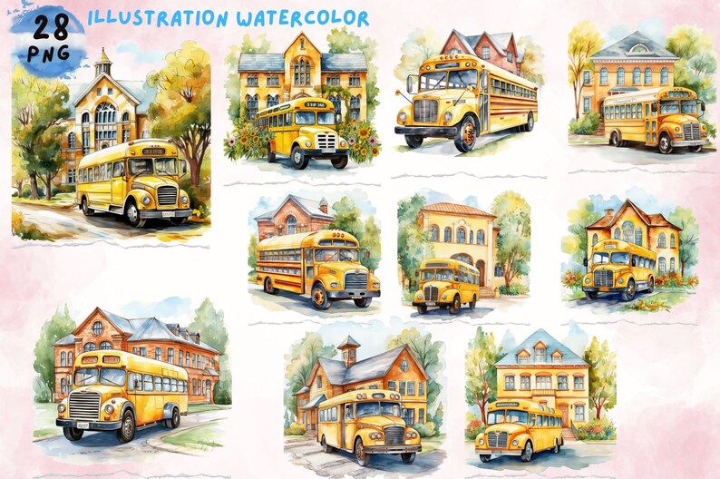 Back to School Clipart School Bus Clipart Bus Driver - Etsy