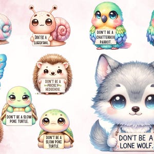 Funny DON'T BE Animal Clipart, Ideal for an Engaging and Humorous Set ...