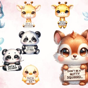 Funny DON'T BE Animal Clipart, Ideal for an Engaging and Humorous Set ...