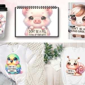 Funny DON'T BE Animal Clipart, Ideal for an Engaging and Humorous Set ...