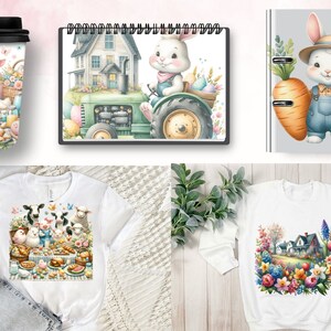 Country Farmhouse Easter Clipart, Easter, Rustic Easter, Easter Bunny ...