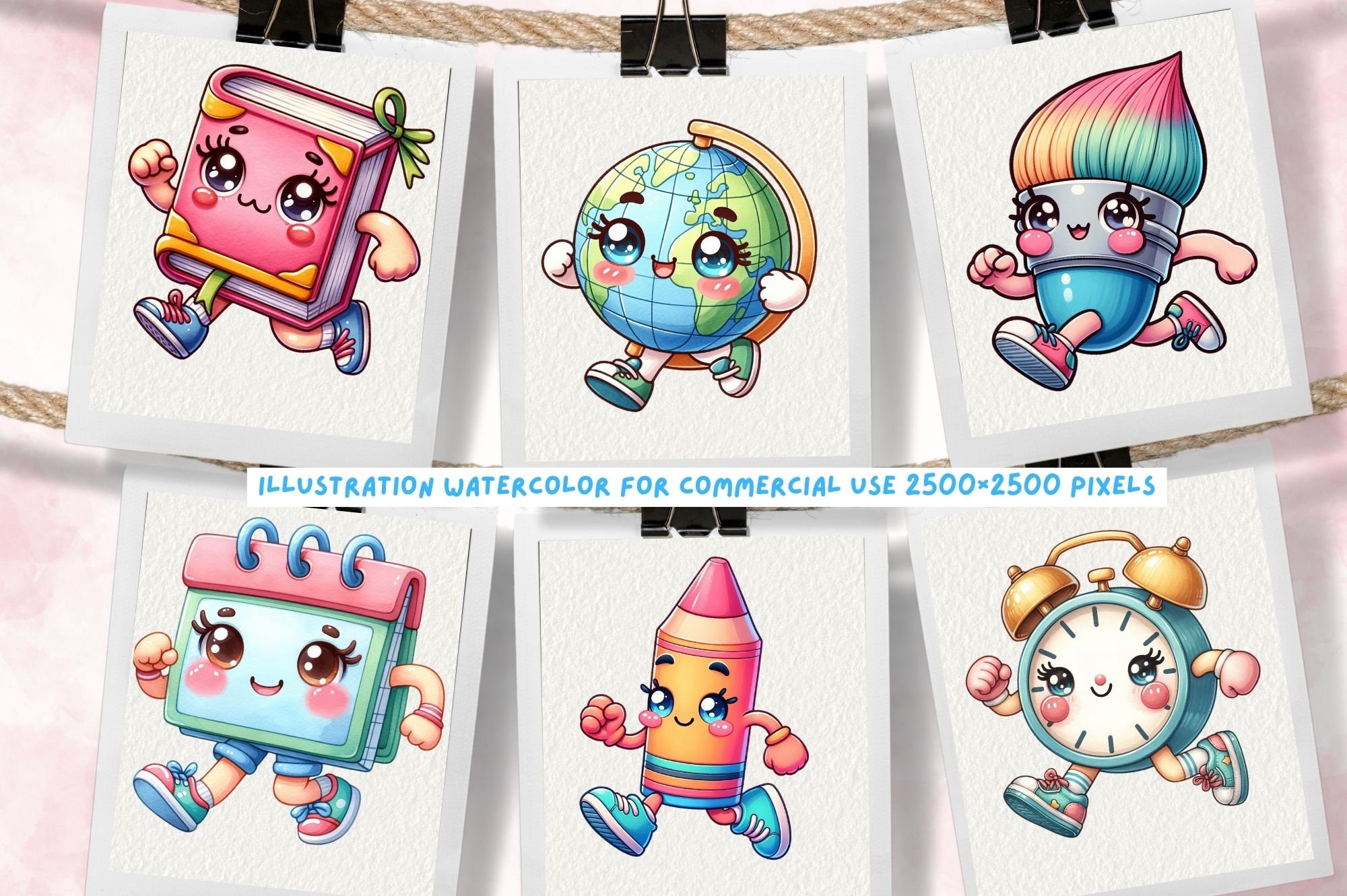 Back to School Elements, School Clipart, Backpack Clipart, Calculator ...