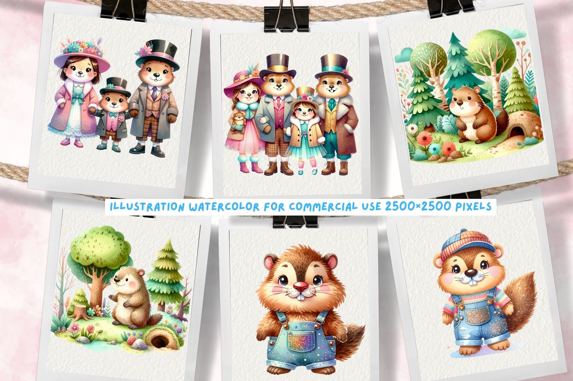 Cute Groundhog Day Clipart, Happy Groundhog, Marmot Clipart, Cute ...