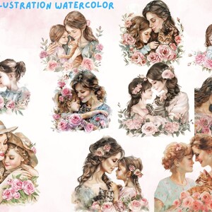 Mother’s Day Watercolor Clipart, Floral Mother’s Day, Mother’s Day ...