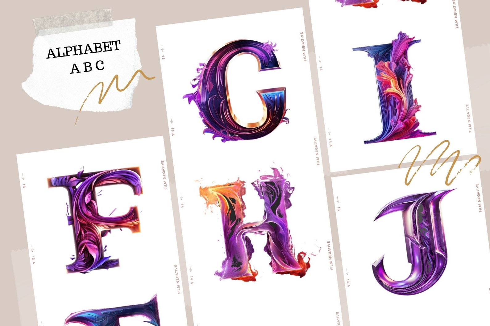 Light Purple Colorful Alphabet Clipart, Bright Pink Blue Purple Alcohol ...