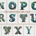 Gold Greens Alphabet, Celtic Alphabet, Letters Clipart, Ornate ...