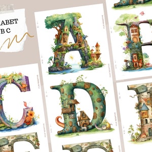 Fairy Tale Letters Clipart, Whimsical Fantasy Funn, Fantasy Fonts ...
