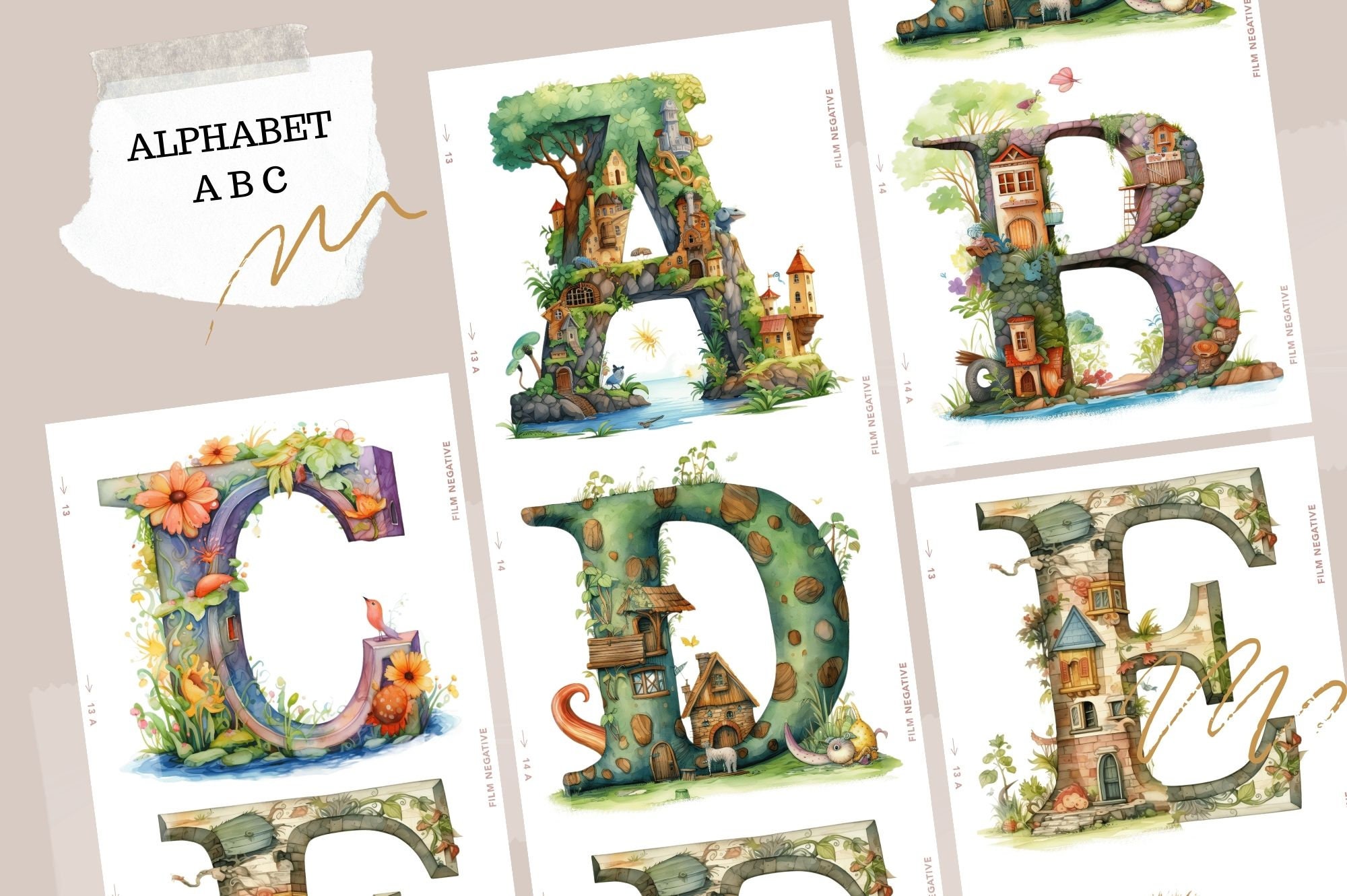 Fairy Tale Letters Clipart, Whimsical Fantasy Funn, Fantasy Fonts ...