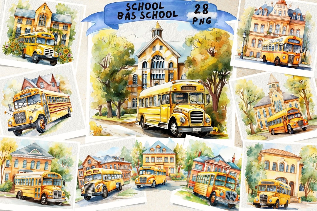 Back to School Clipart, School Bus Clipart, Bus Driver, Education ...