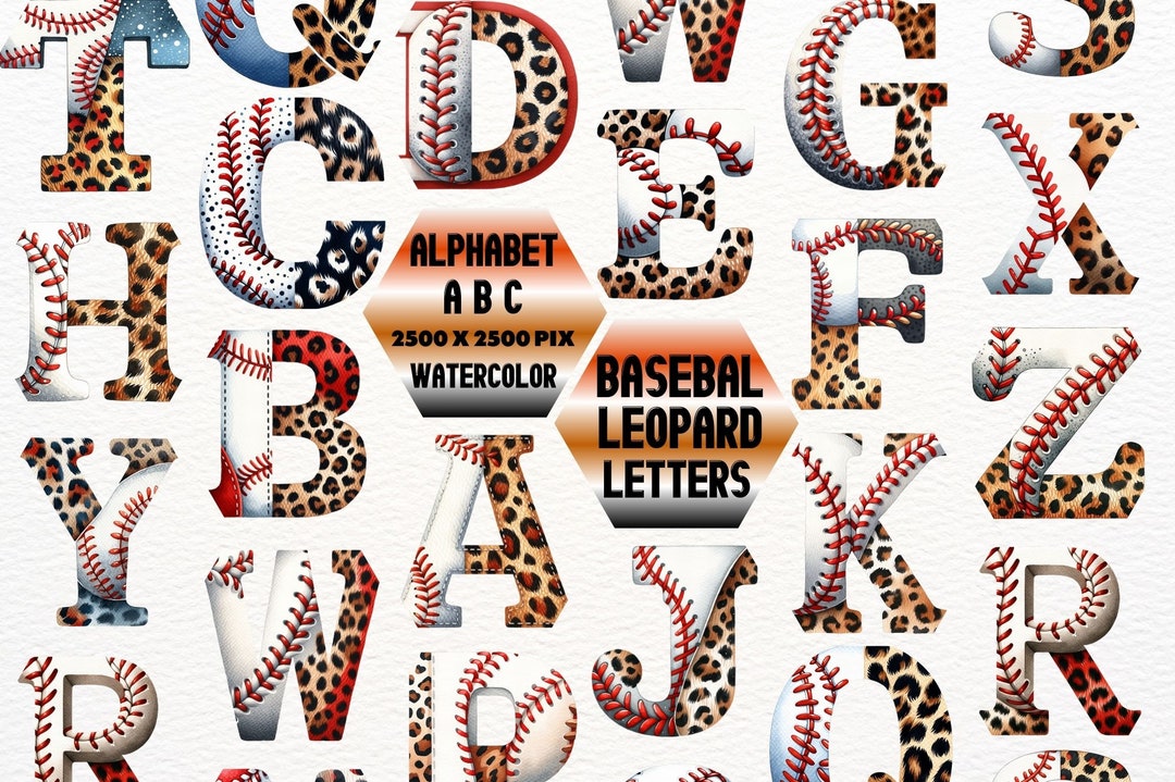 Baseball Leopard Alphabet Letters, Baseball Alphabet, Alphabet ...