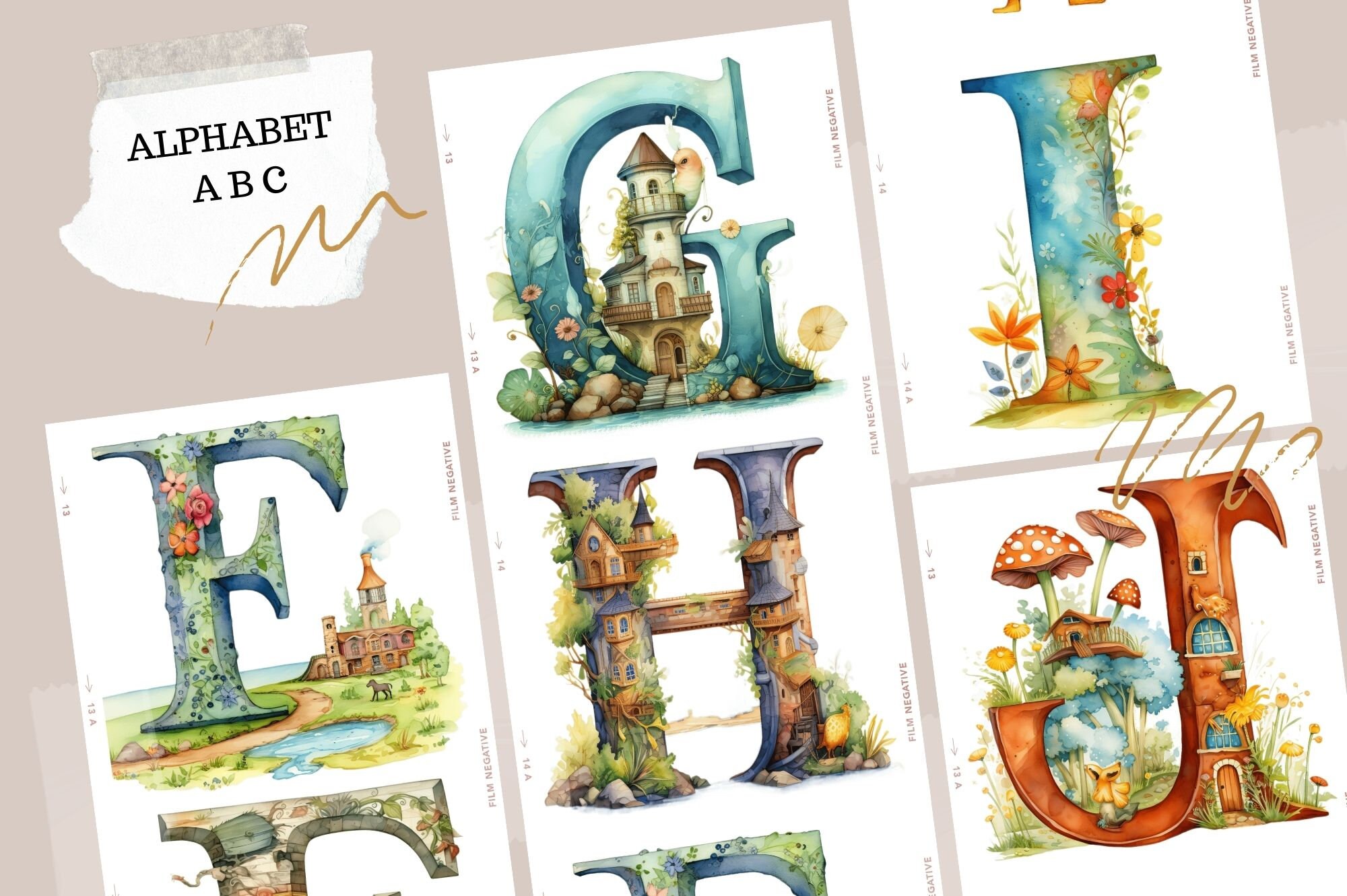 Fairy Tale Letters Clipart, Whimsical Fantasy Funn, Fantasy Fonts ...