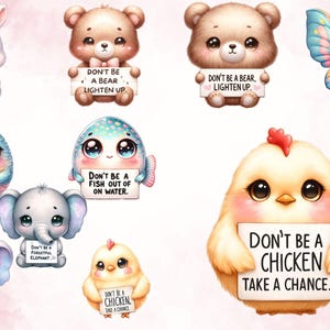 Funny DON'T BE Animal Clipart, Ideal for an Engaging and Humorous Set ...