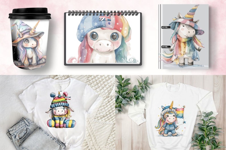 Unicorn Back to School Clipart, Cute Unicorn School, Adorable Back to ...