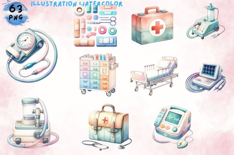 Cute Nurse and Doctor Clipart, Medical Clipart Stickers Healthcare ...