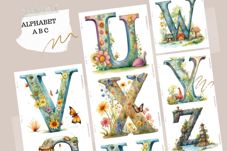 Fairy Tale Letters Clipart, Whimsical Fantasy Funn, Fantasy Fonts ...