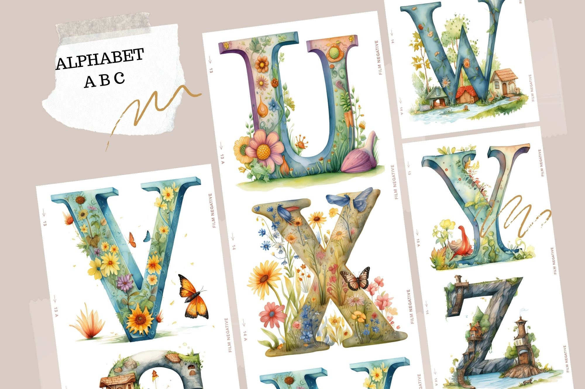 Fairy Tale Letters Clipart, Whimsical Fantasy Funn, Fantasy Fonts ...