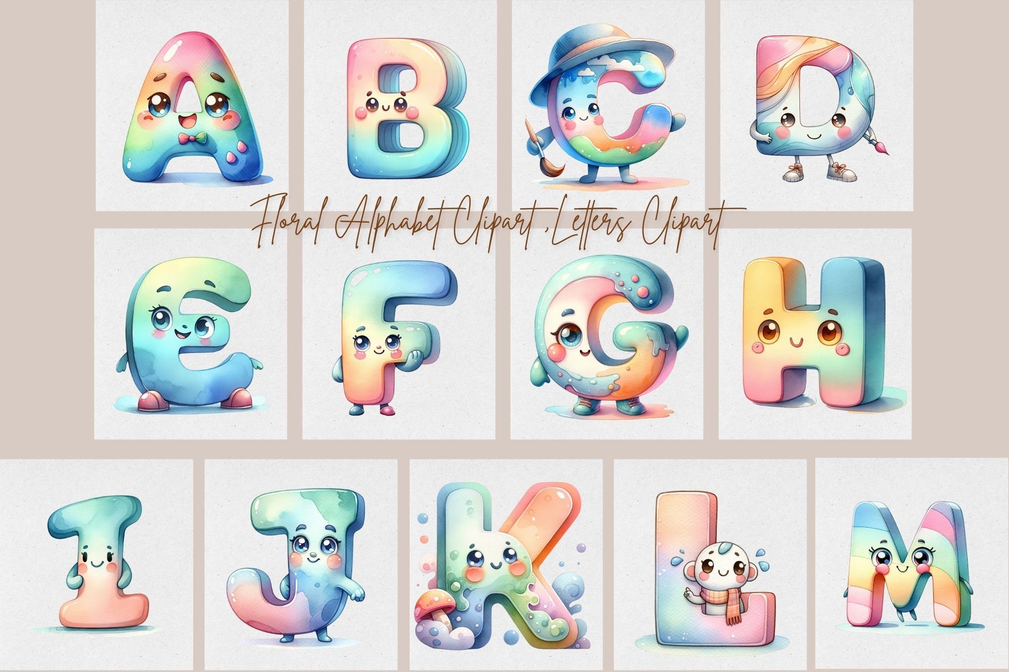 Cartoon Funny Kids Alphabet Clipart, Funny Font Png, Cute Funny Letters ...