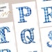 Blue Buffalo Plaid Alphabet: Watercolor Letters (digital Download) - Etsy