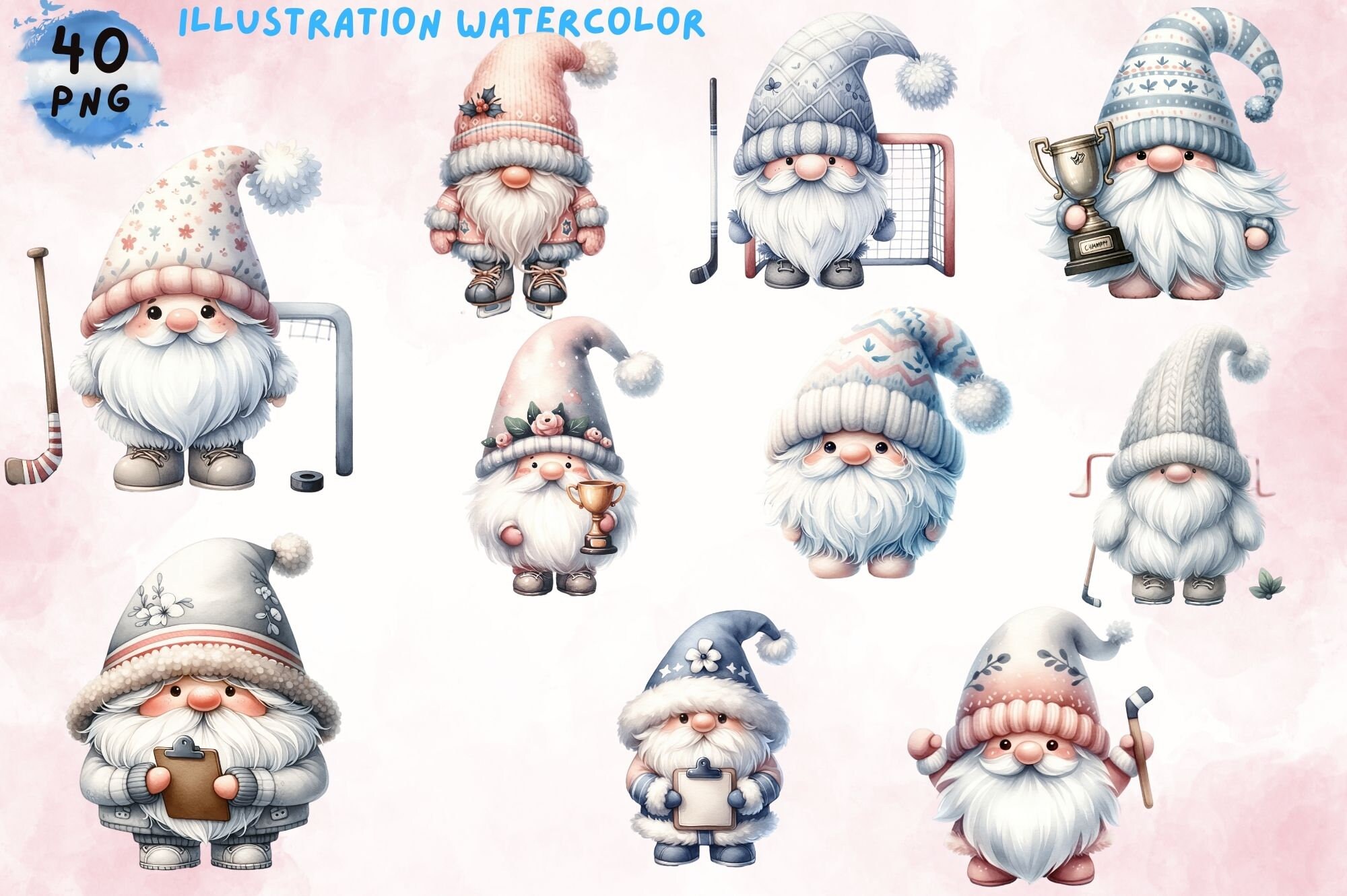 Hockey Gnomes Clipart Png Sublimation Download, Hockey, Game Day Png ...