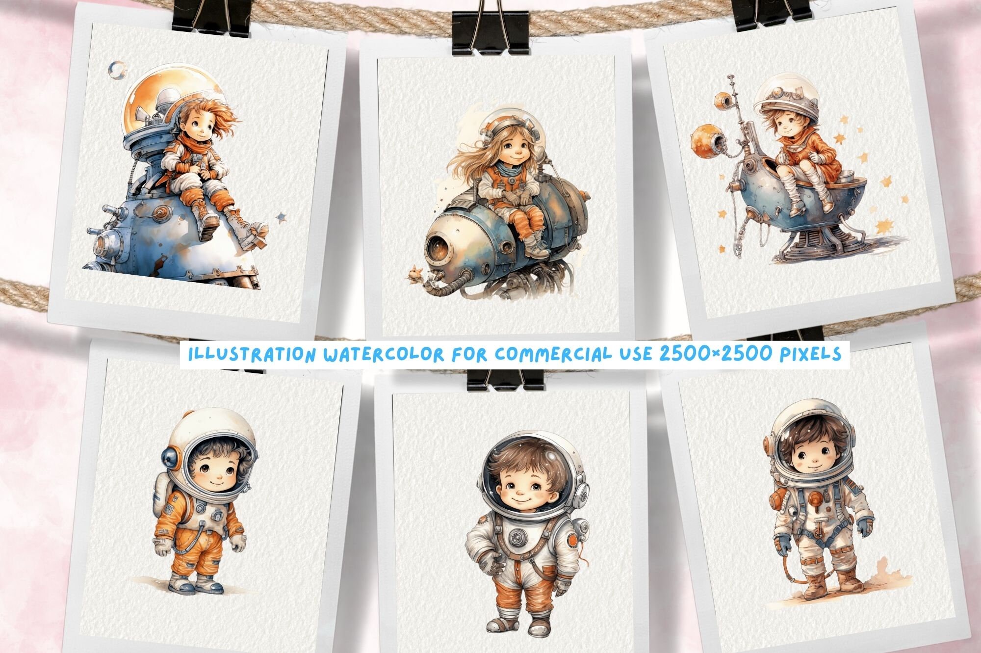 Astronaut Clipart, Astronaut Digital, Space Clipart, Nursery Decor ...