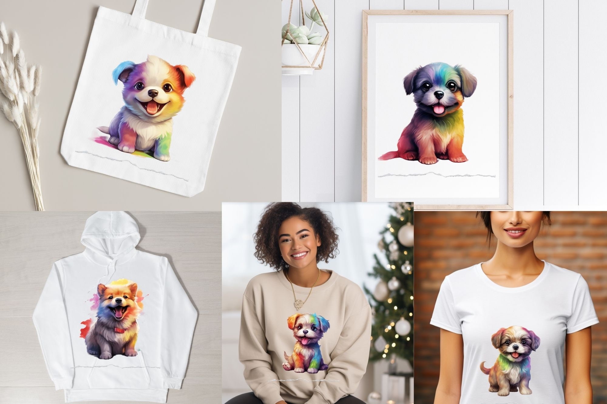 Watercolor Puppies Clipart, , Puppy Png Bundle, Puppies Clipart Bundle ...