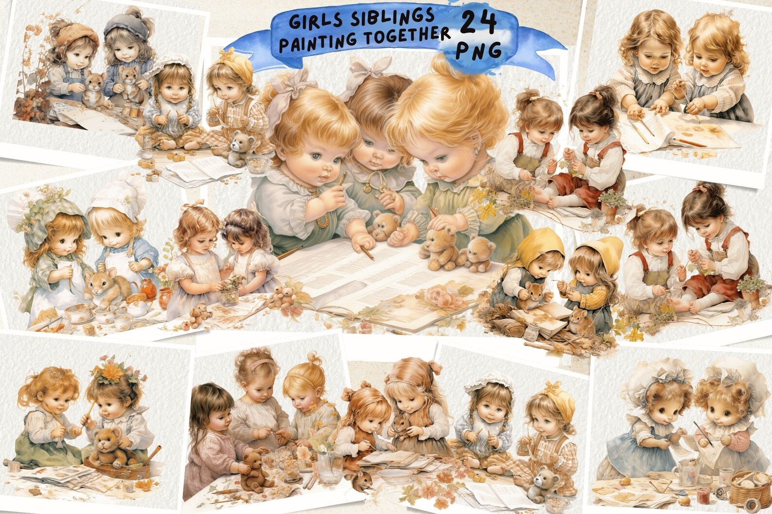 Cartoon Happy Children Playing With Draw a Picture Clipart. Cute ...