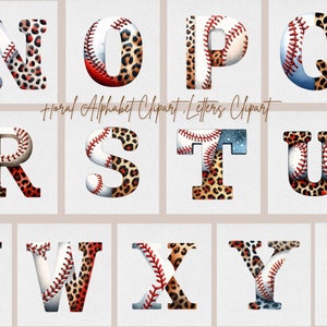 Baseball Leopard Alphabet Letters, Baseball Alphabet, Alphabet ...