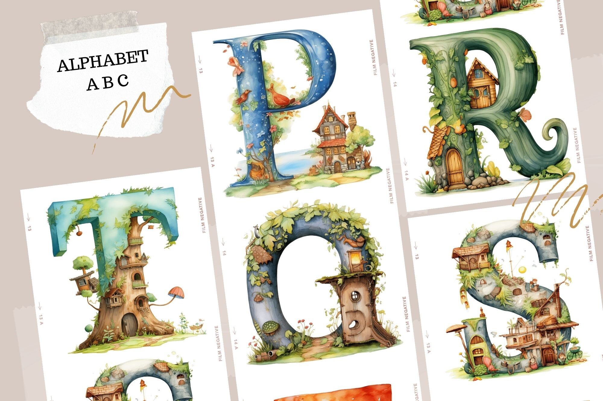 Fairy Tale Letters Clipart, Whimsical Fantasy Funn, Fantasy Fonts ...