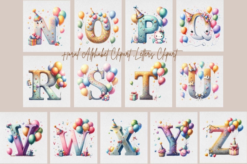 Birthday Balloon Alphabet, Letters Balloon, Baby Shower, Presents ...