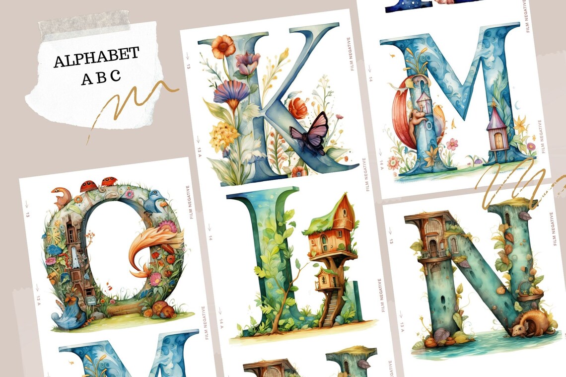 Fairy Tale Letters Clipart, Whimsical Fantasy Funn, Fantasy Fonts ...
