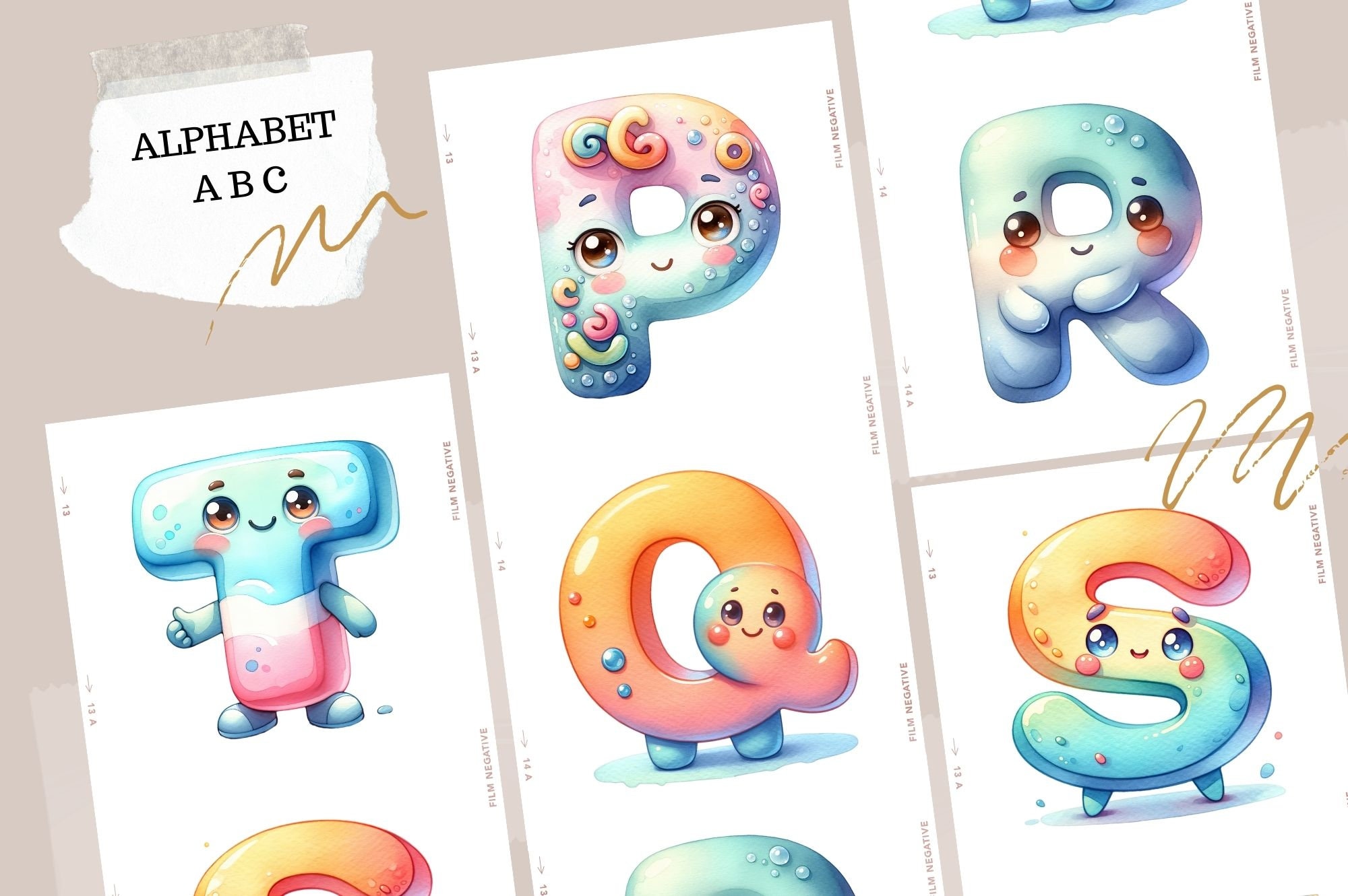 Cartoon Funny Kids Alphabet Clipart, Funny Font Png, Cute Funny Letters ...