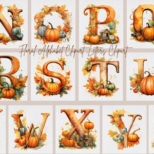 Pumpkin Alphabet Letters Clipart Png, Autumn Pumpkin Clipart Wedding ...