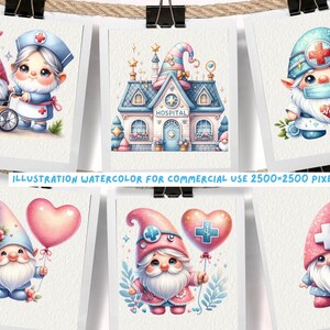 Nurse Doctor Gnomes Clipart, Valentine Day, Medical Gnomes, Doctor ...