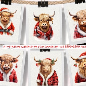 Highland Cow PNG, Cute Cow Sublimation, Western Clipart, Digital ...
