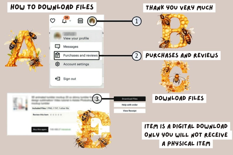 Honeybee Alphabets and Number, Bee Font, Bee Alphabet, Animal Font ...