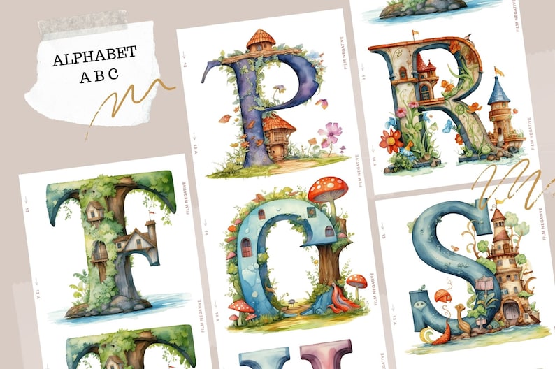Alphabet Magical Kingdom, Whimsical Fantasy Alphabet, Fairy Tale ...
