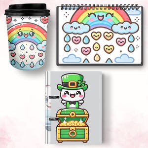 Lucky St Patricks Day Clipart Set, Cute St Patty's Day PNG, Shamrock ...