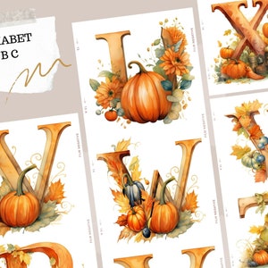 Pumpkin Alphabet Letters Clipart Png, Autumn Pumpkin Clipart Wedding ...