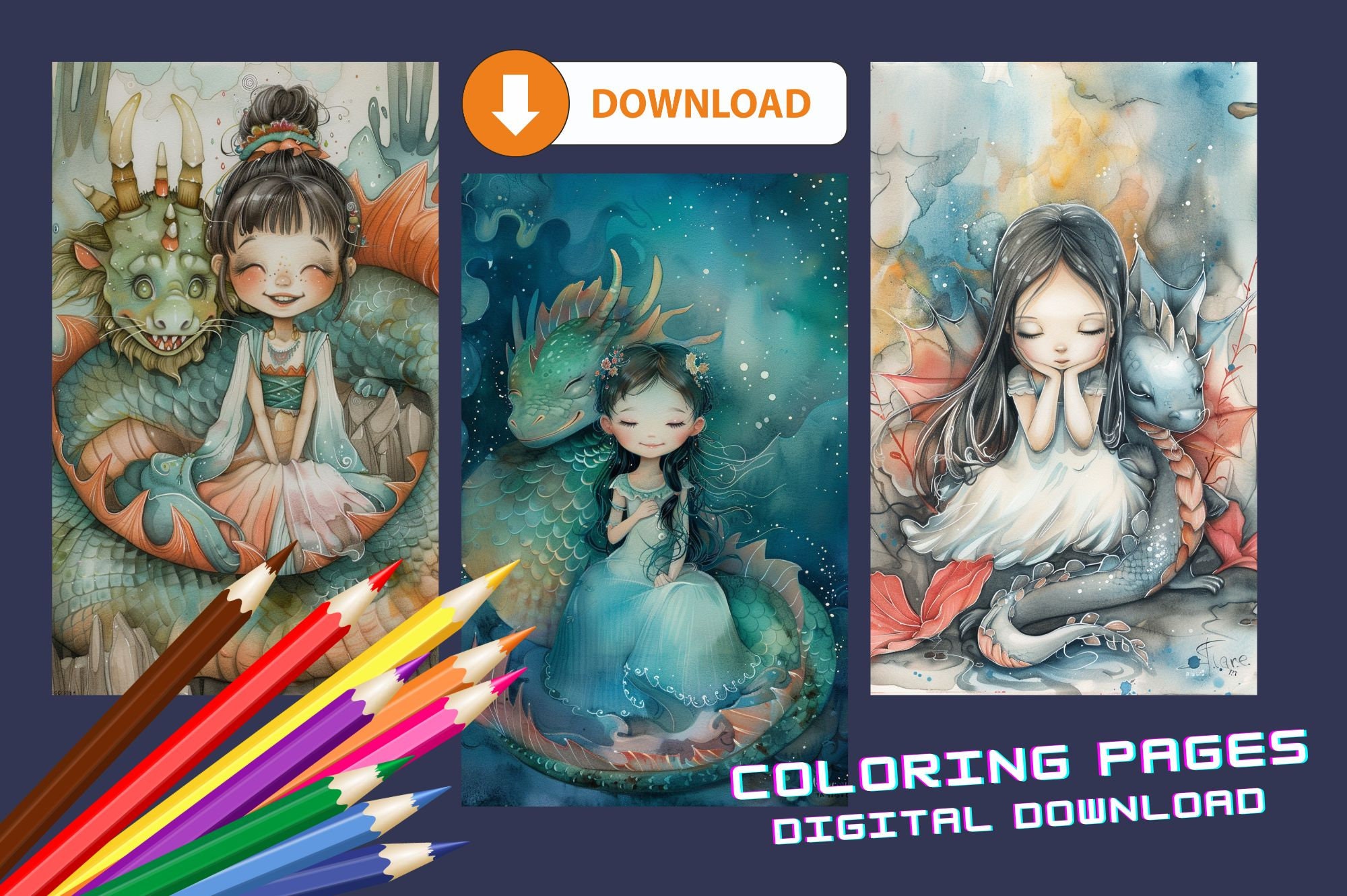 Cute Princess Dragon Coloring Page, Dragon Princess Coloring Pages ...