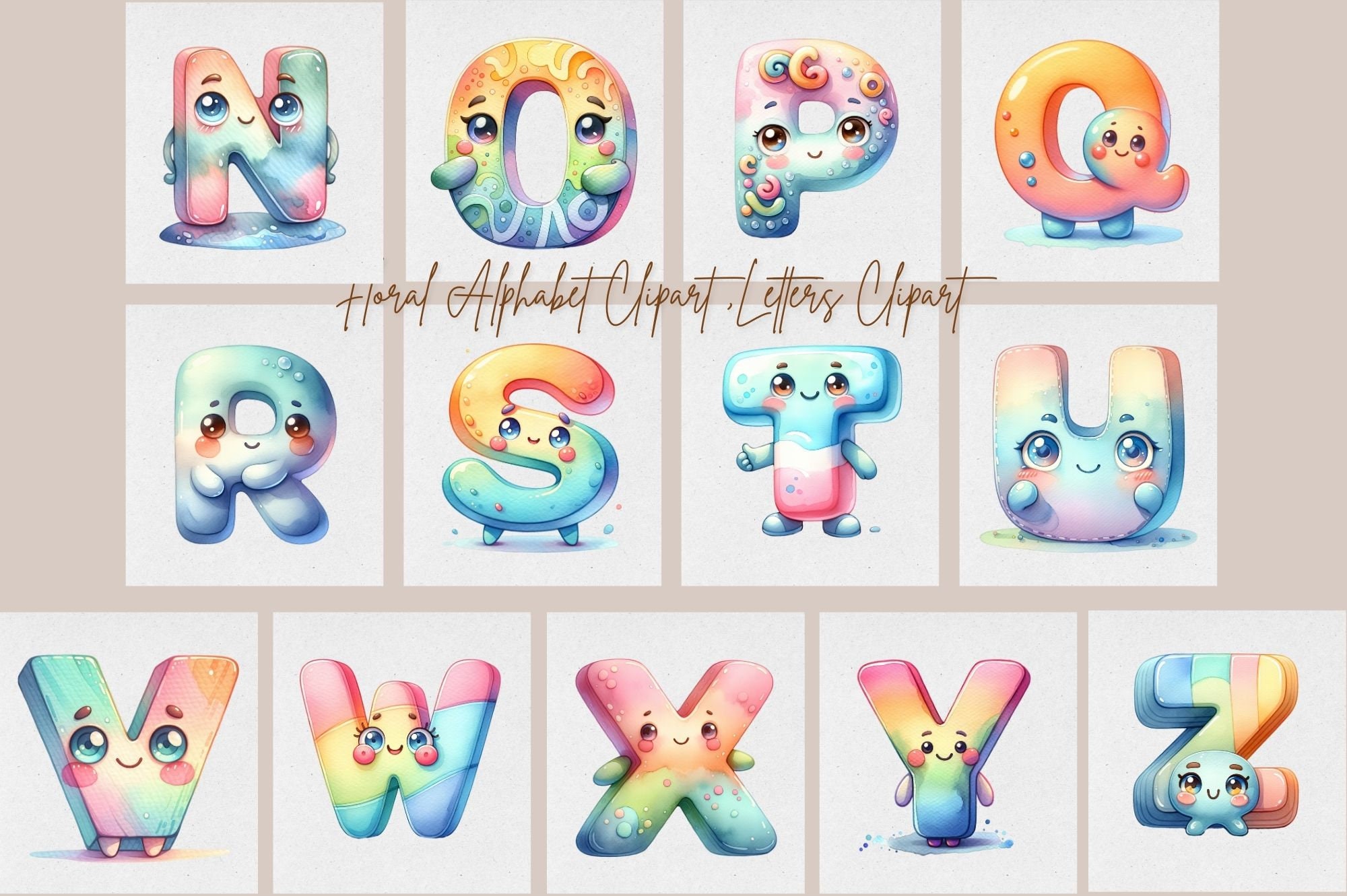 Cartoon Funny Kids Alphabet Clipart, Funny Font Png, Cute Funny Letters ...