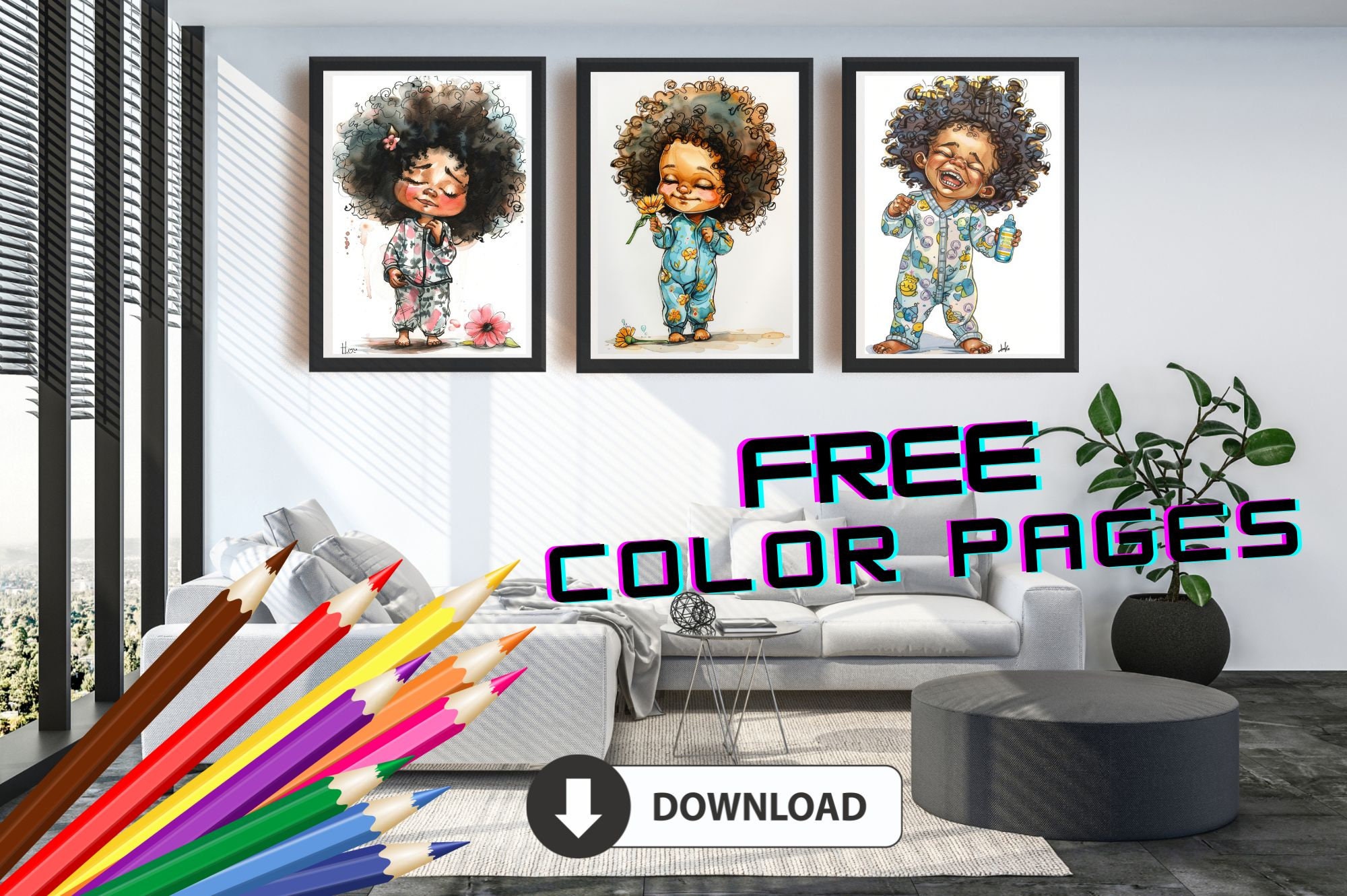 Cute African American Baby Coloring Pages, Pajamas African American ...