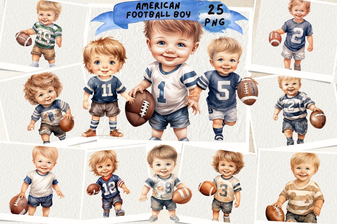 Cute Boy American Football, Football Kids, Football Kids, Kids Playing ...