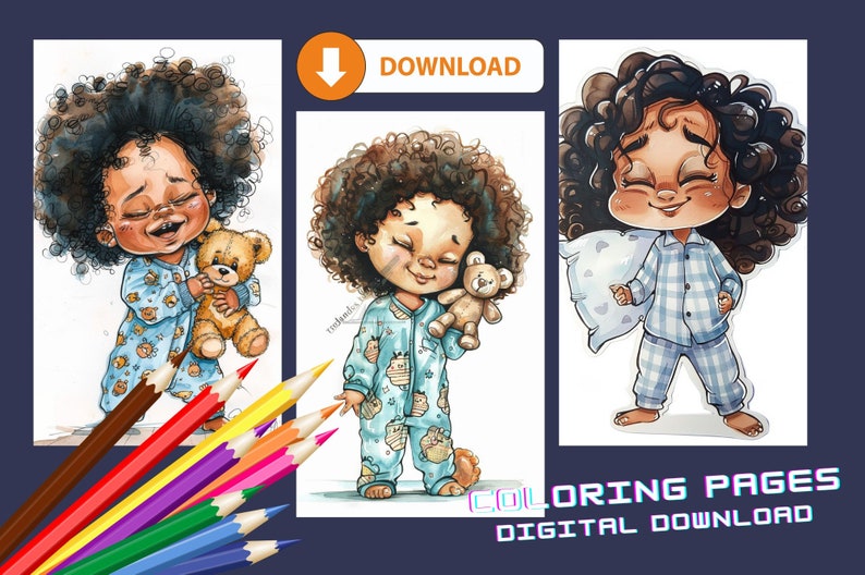 Cute African American Baby Coloring Pages, Pajamas African American ...
