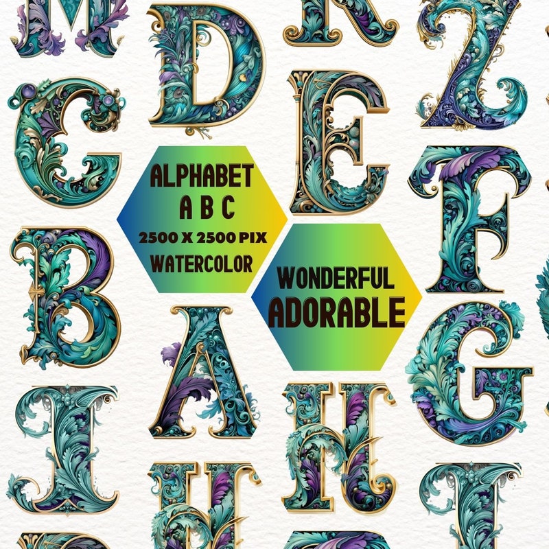 Ornate Alphabet - Etsy