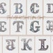 Platinum Iridescent Diamonds Alphabet , Gold Satin and Diamond Alphabet ...